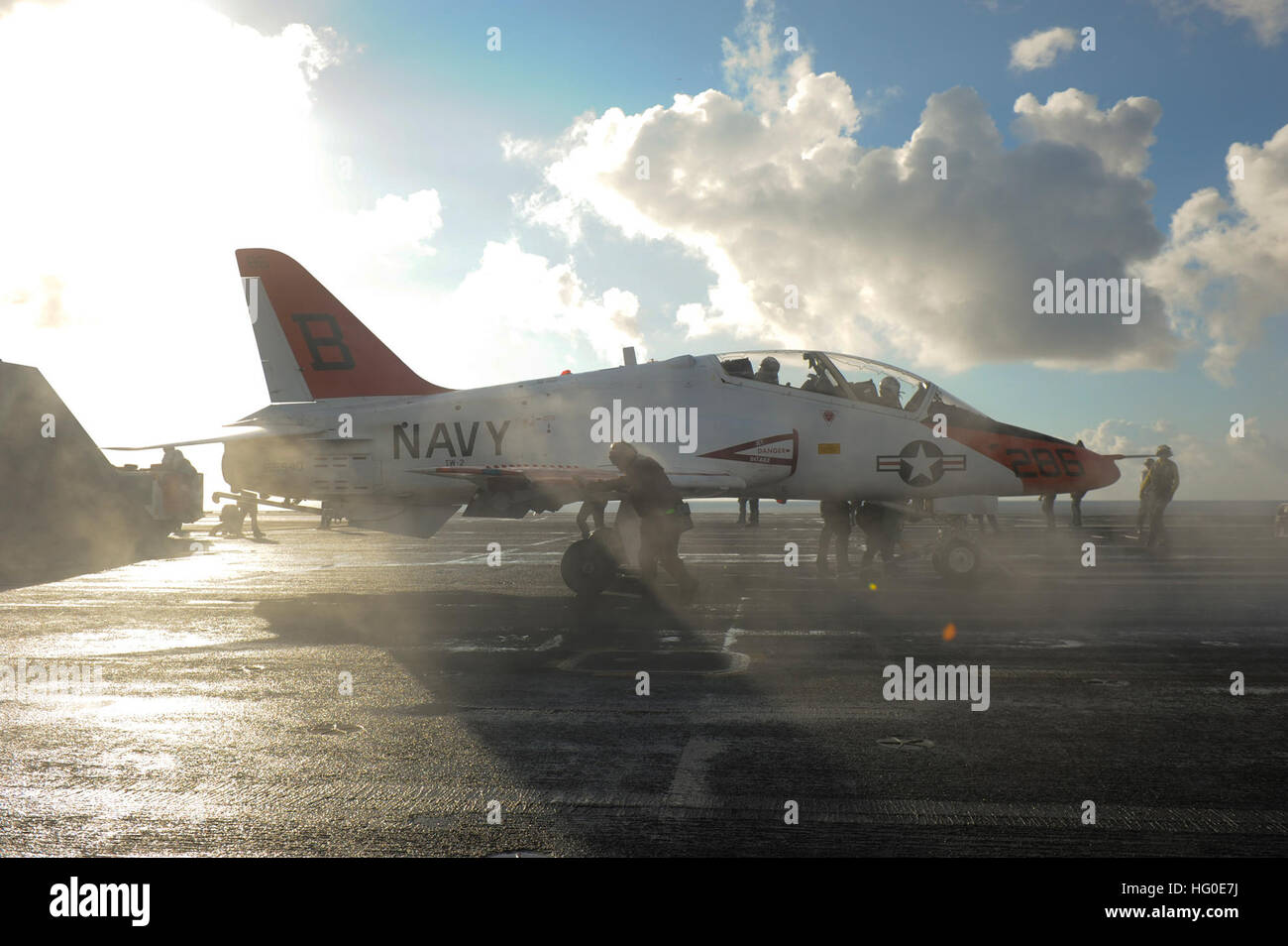 Goshawk uss george h w bush flight deck u s navy hi-res stock ...