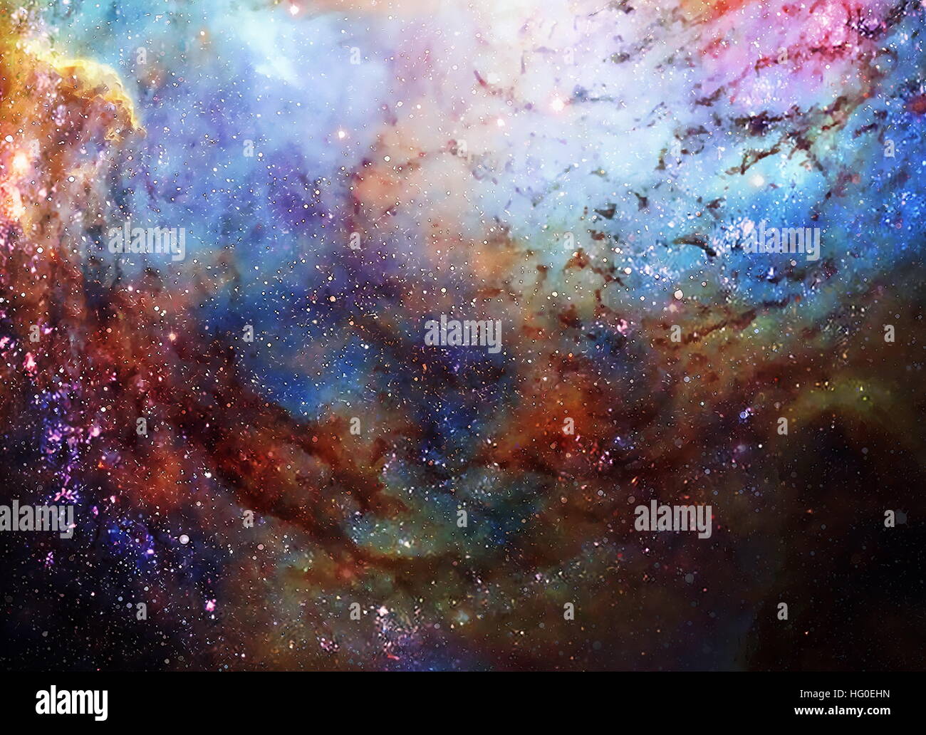 Cosmic space and stars, color cosmic abstract background Stock Photo ...