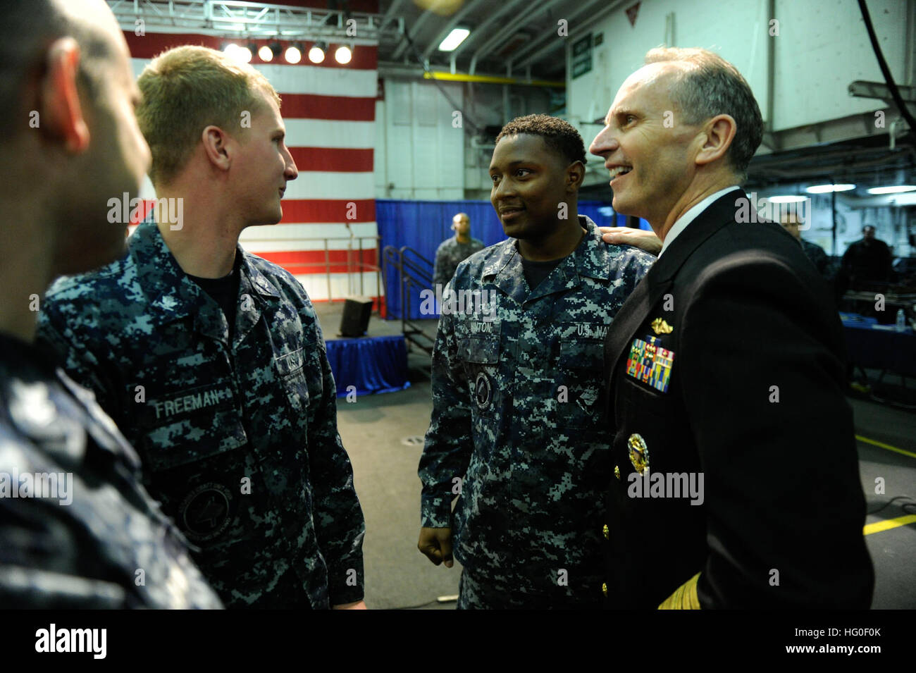 Chief of Naval Operations Adm. Jonathan Greenert meets with sailors ...
