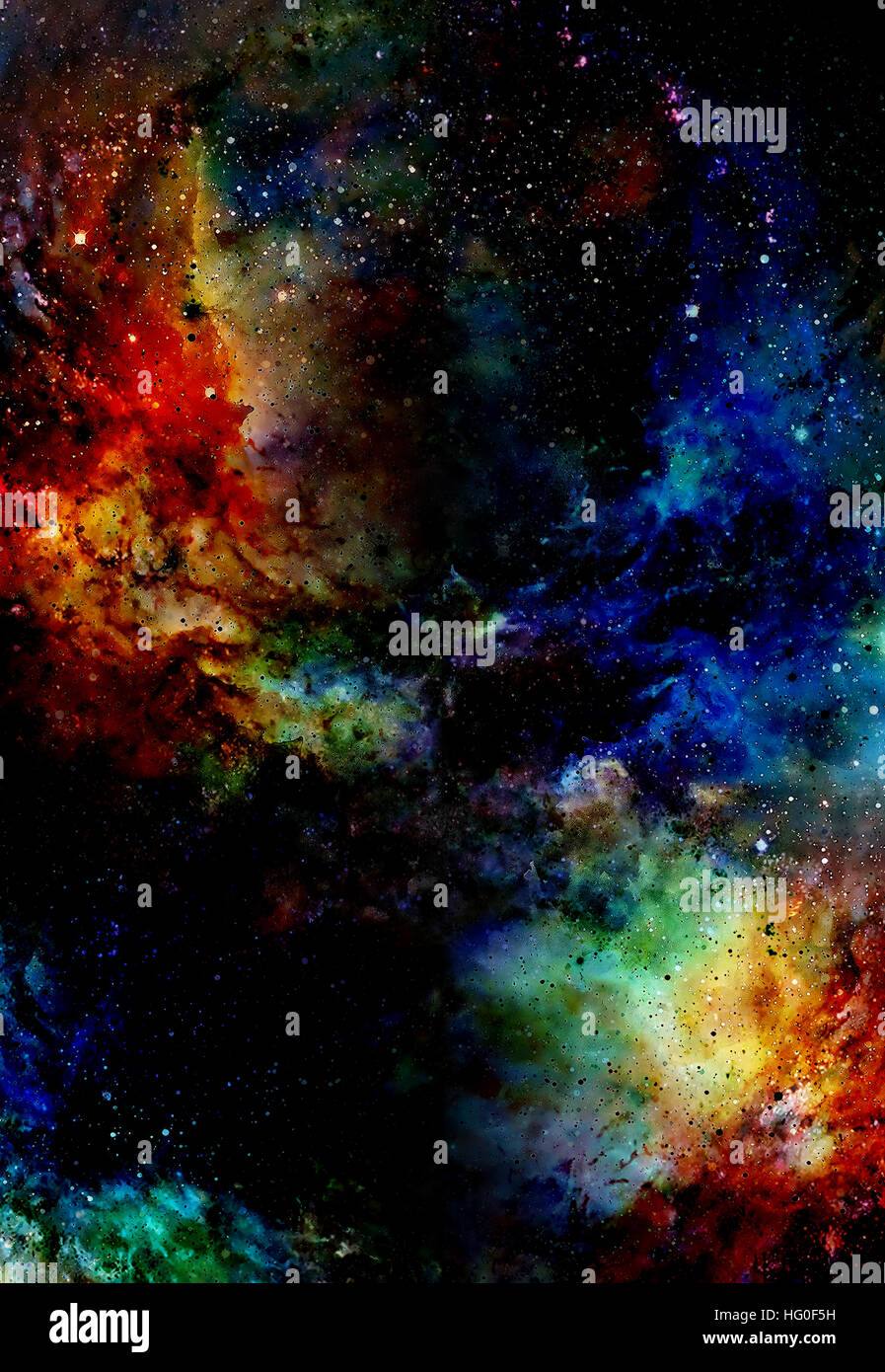 Cosmic space and stars, color cosmic abstract background. Fire effect in space Stock Photo - Alamy
