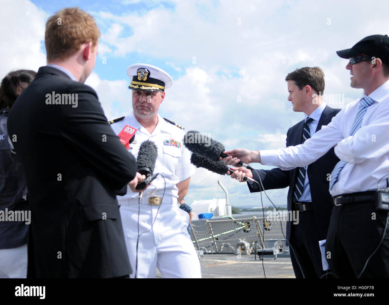 U.S. Navy Cmdr. Mike Weeldreyer, the commanding officer of the guided ...