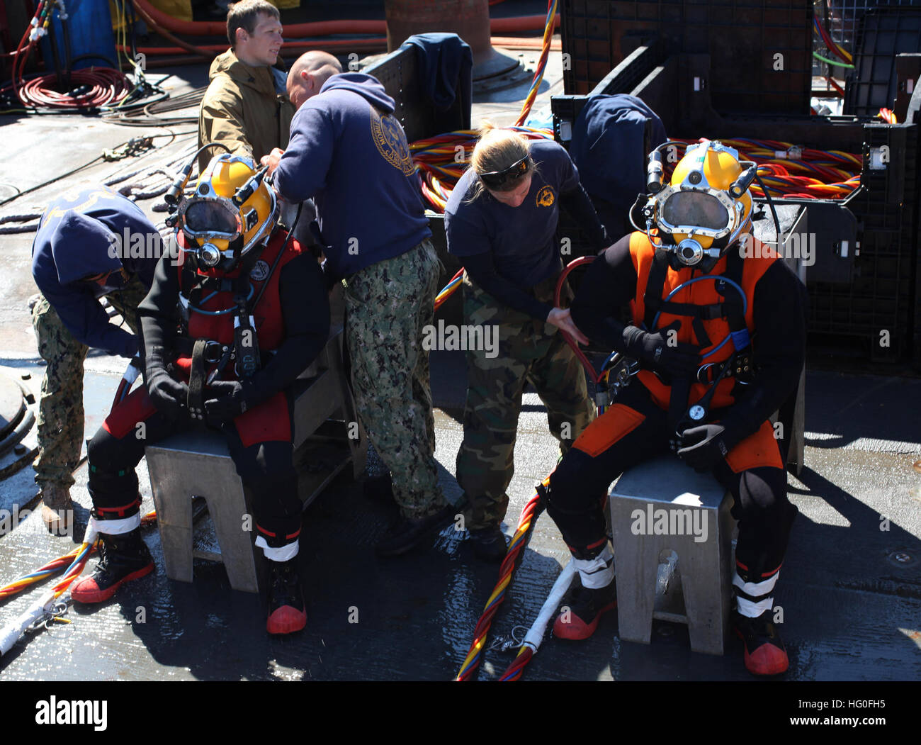 Divers, assigned to Mobile Diving and Salvage Unit 2, and the Joint POW ...