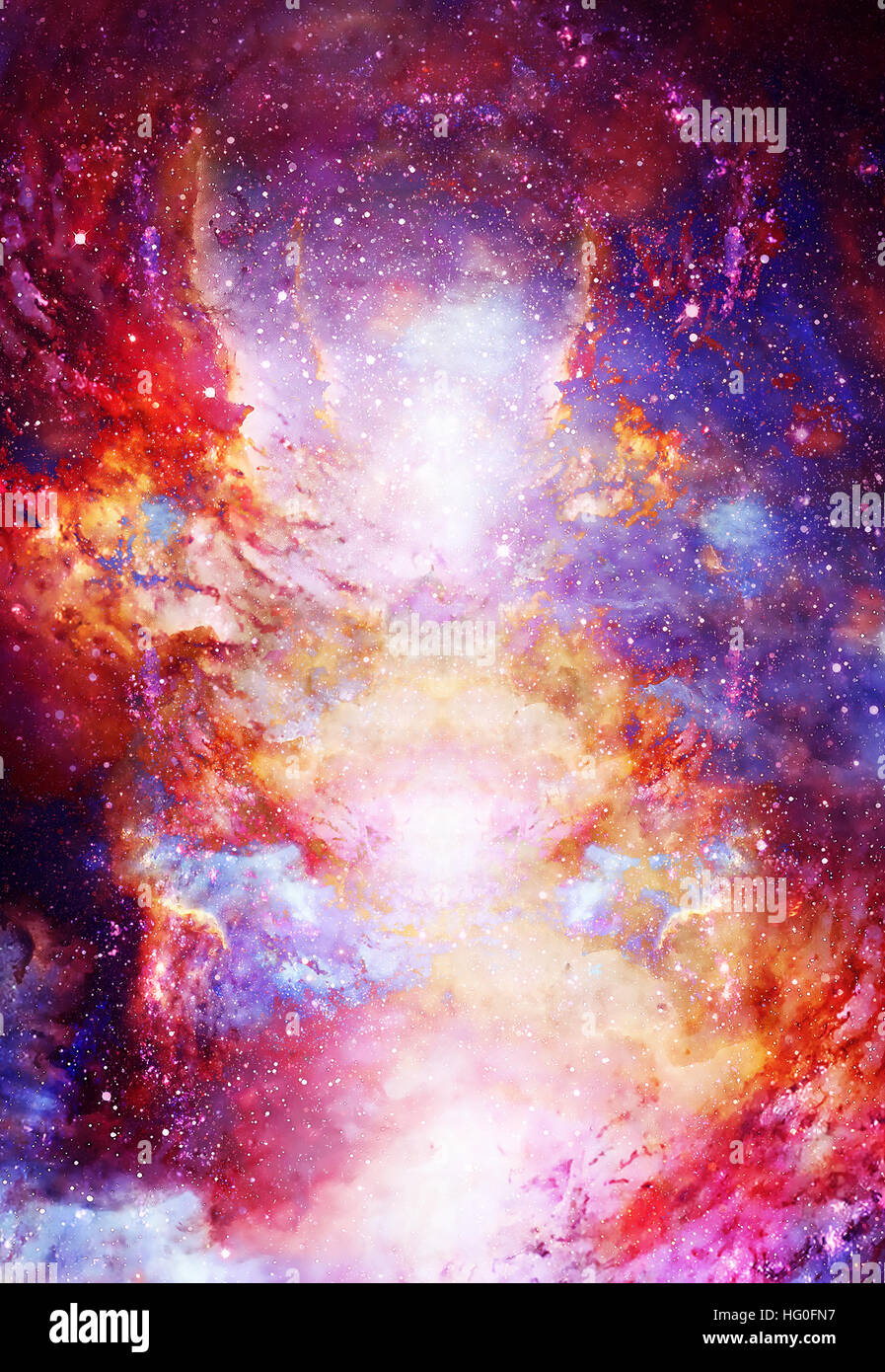 Cosmic space and stars, color cosmic abstract background. Fire effect in space Stock Photo - Alamy