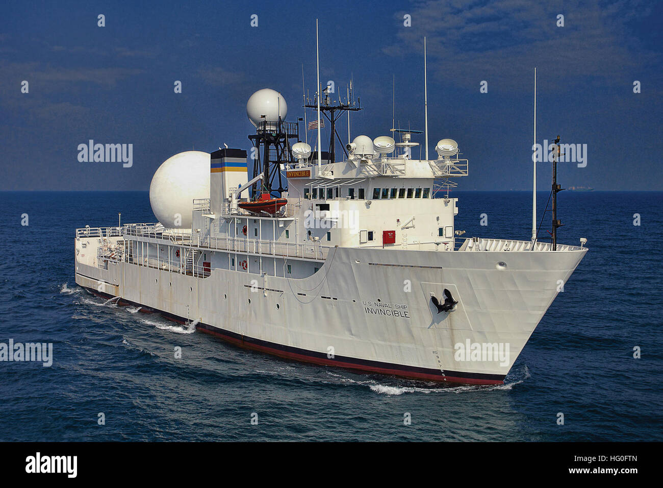 USNS Invincible during sea trials Stock Photo - Alamy