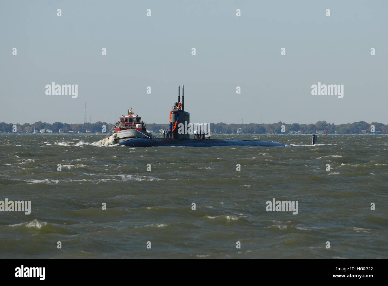 The Los Angeles-class attack submarine USS Boise (SSN 764) returns to ...