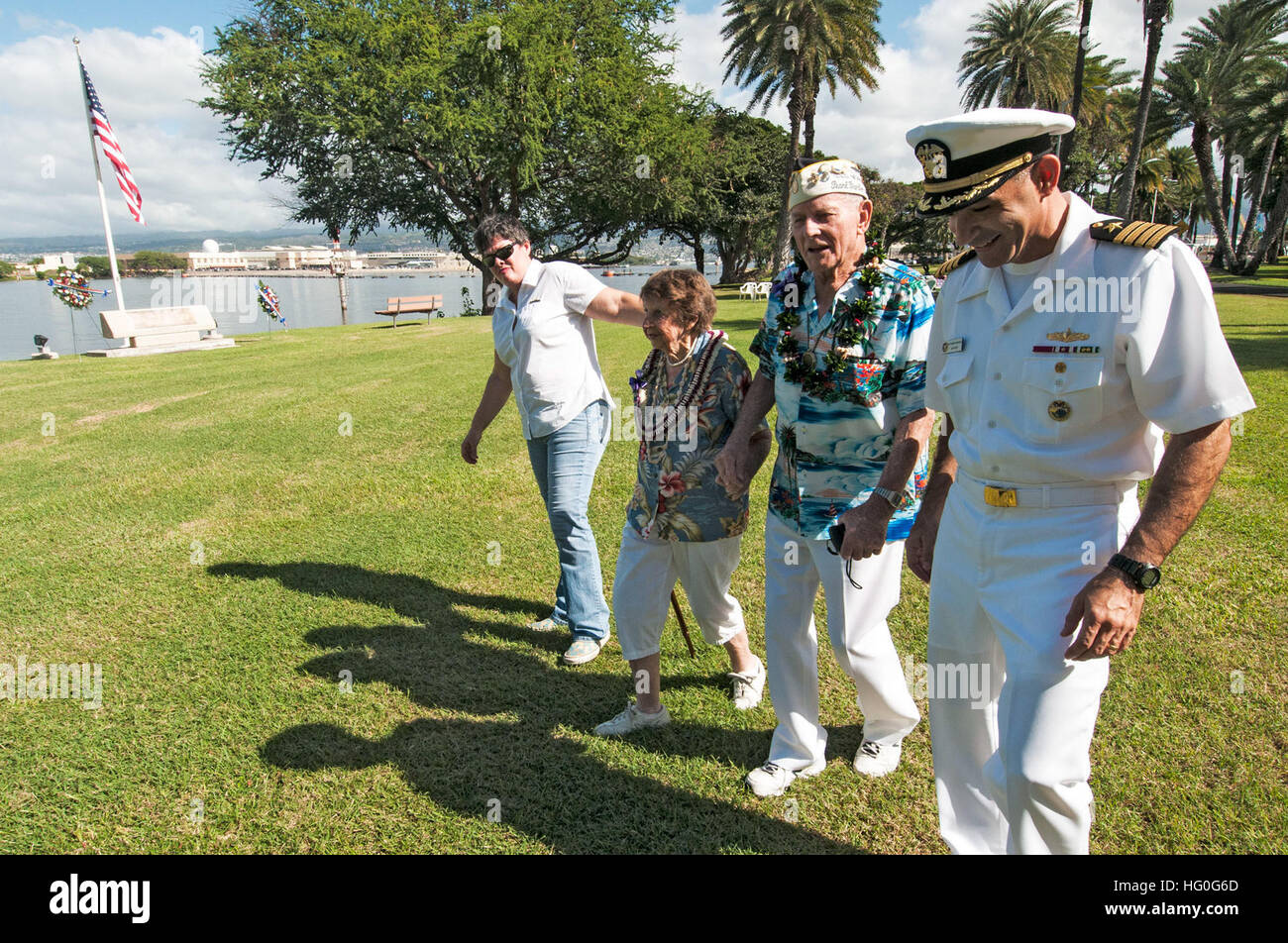 A World War II veteran visits the USS Nevada Memorial at Joint Base ...