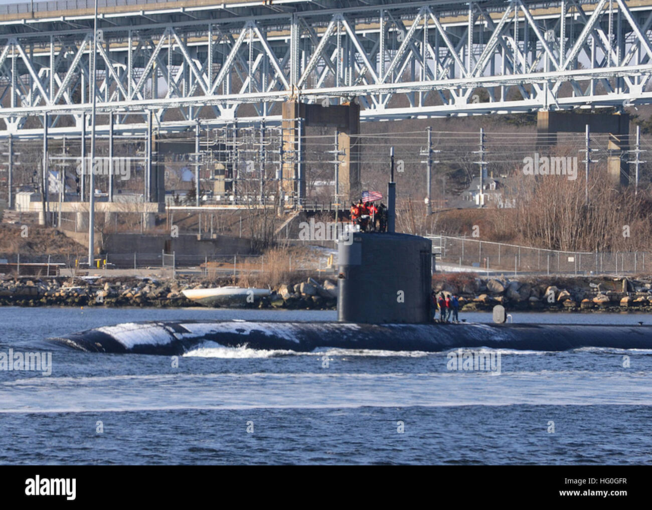 GROTON, Conn. (Jan. 22, 2013) The Los Angeles-class attack submarine ...