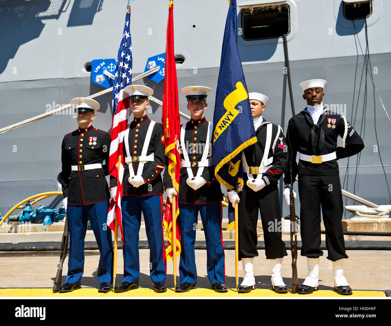 Naval station norfolk color guard hi-res stock photography and images ...