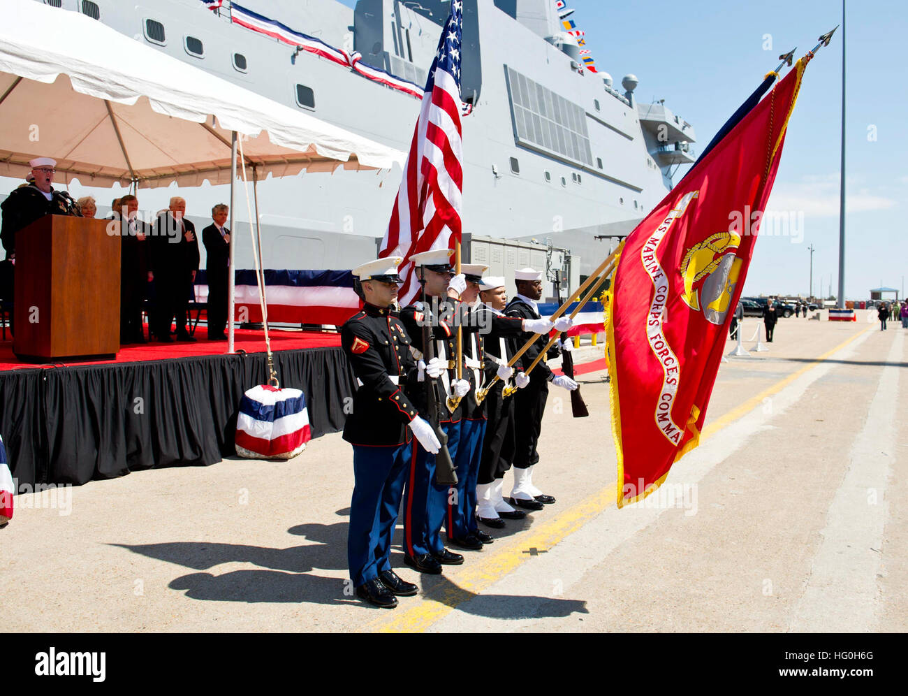 Naval station norfolk color guard hi-res stock photography and images ...