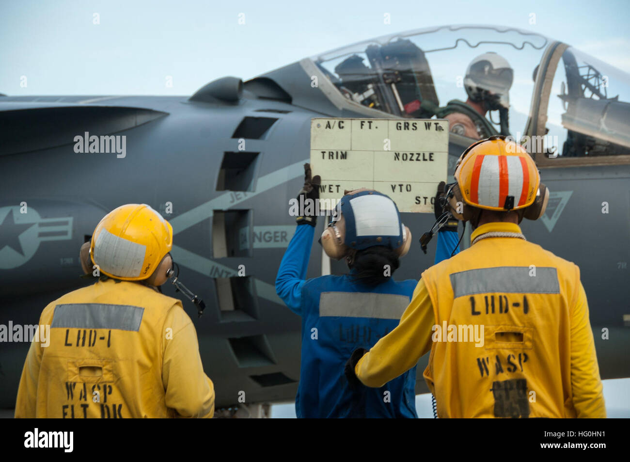 Aviation Boatswain's Mate (Handling) Airman Lavon Green holds a tote ...