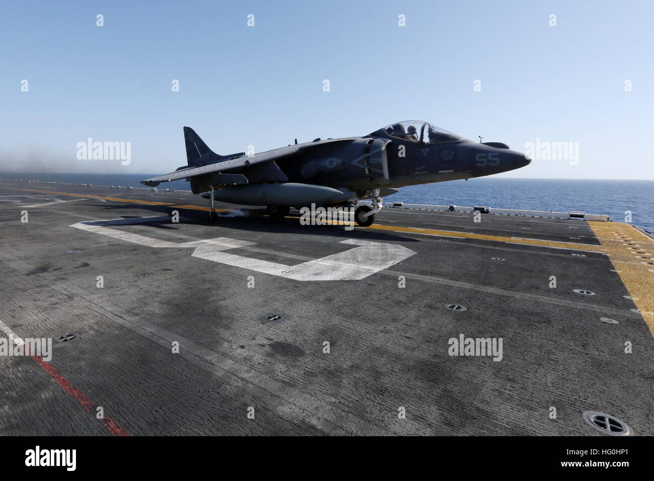An AV-8B Harrier from Marine Medium Tiltrotor Squadron (VMM) 266 (Rein ...
