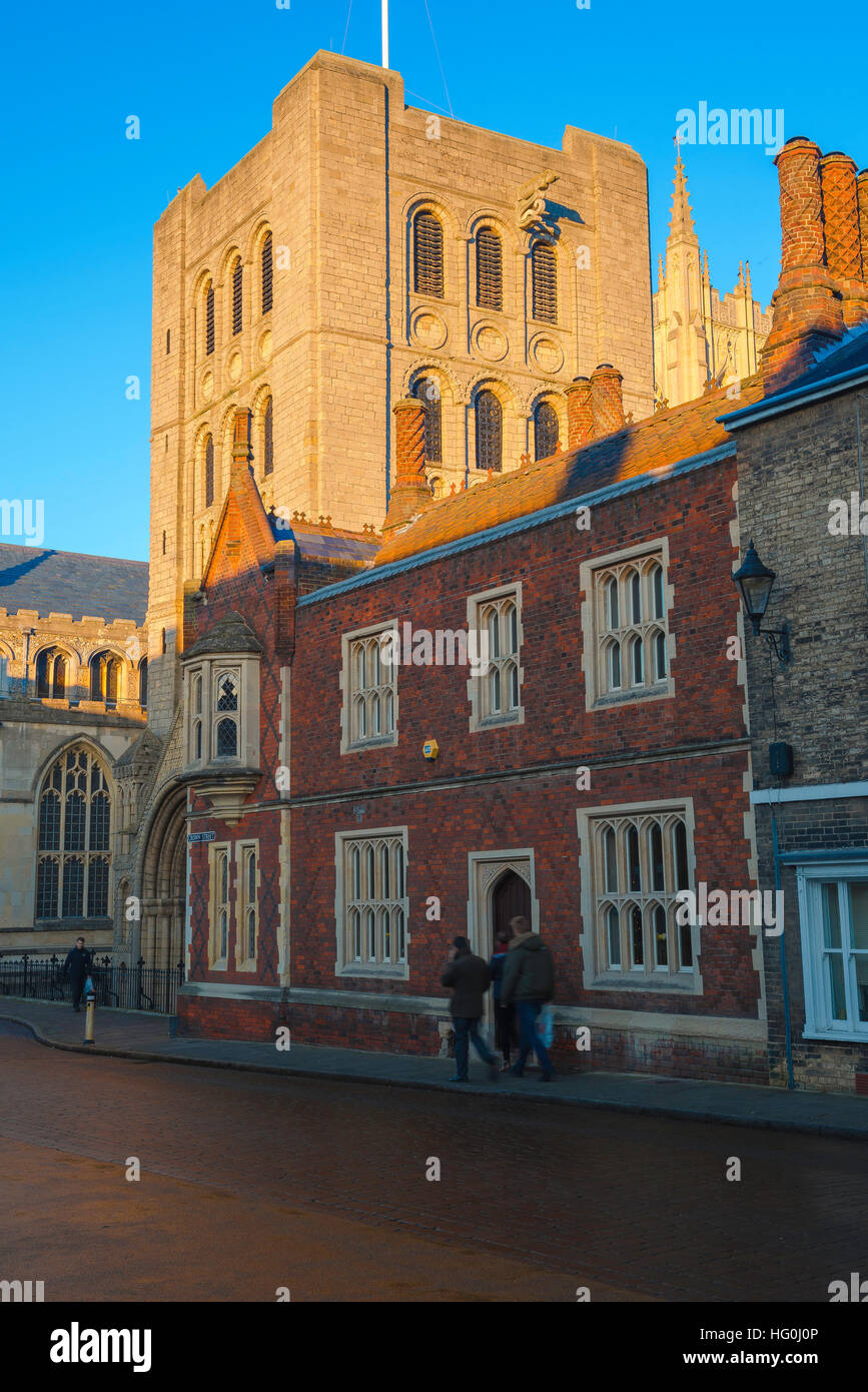 Bury St Edmunds street, a blend of norman,medieval and victorian ...