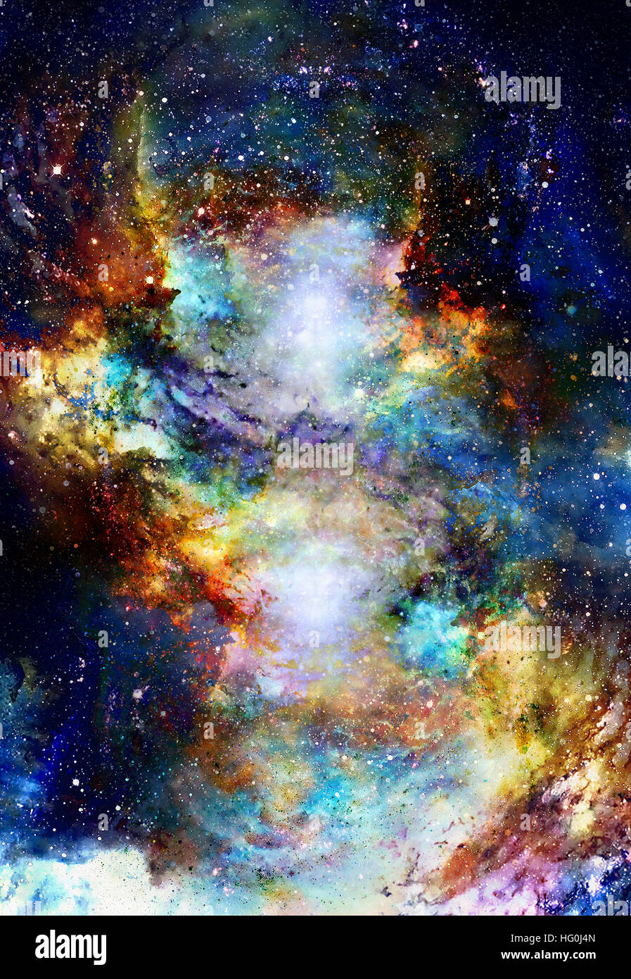 Cosmic space and stars, color cosmic abstract background. Fire effect in space Stock Photo - Alamy