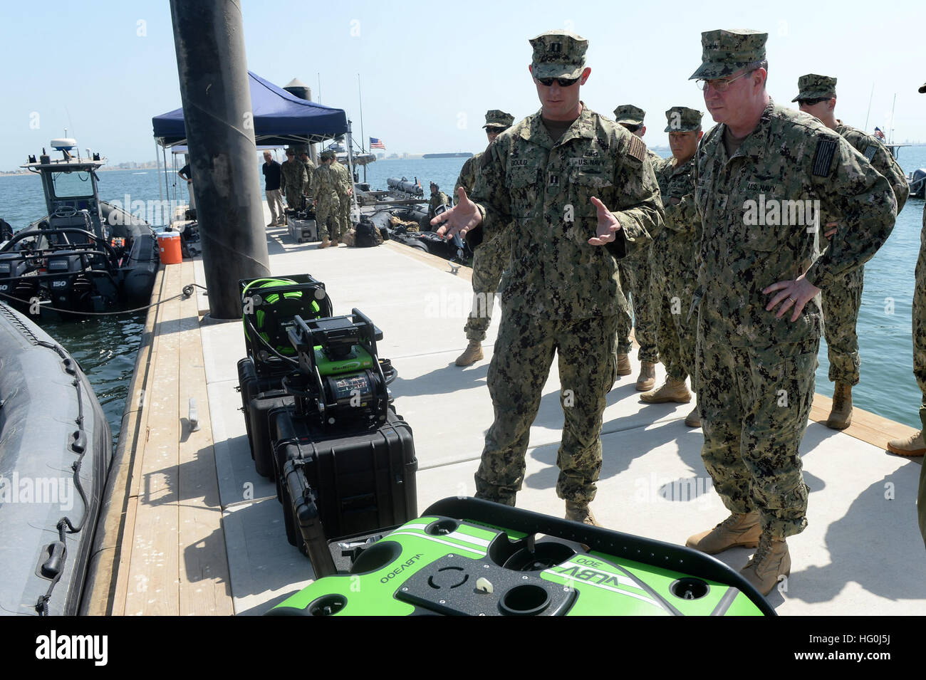 Lt. Thor Gould, assigned to Commander, Task Group (CTG) 56.1, explains ...