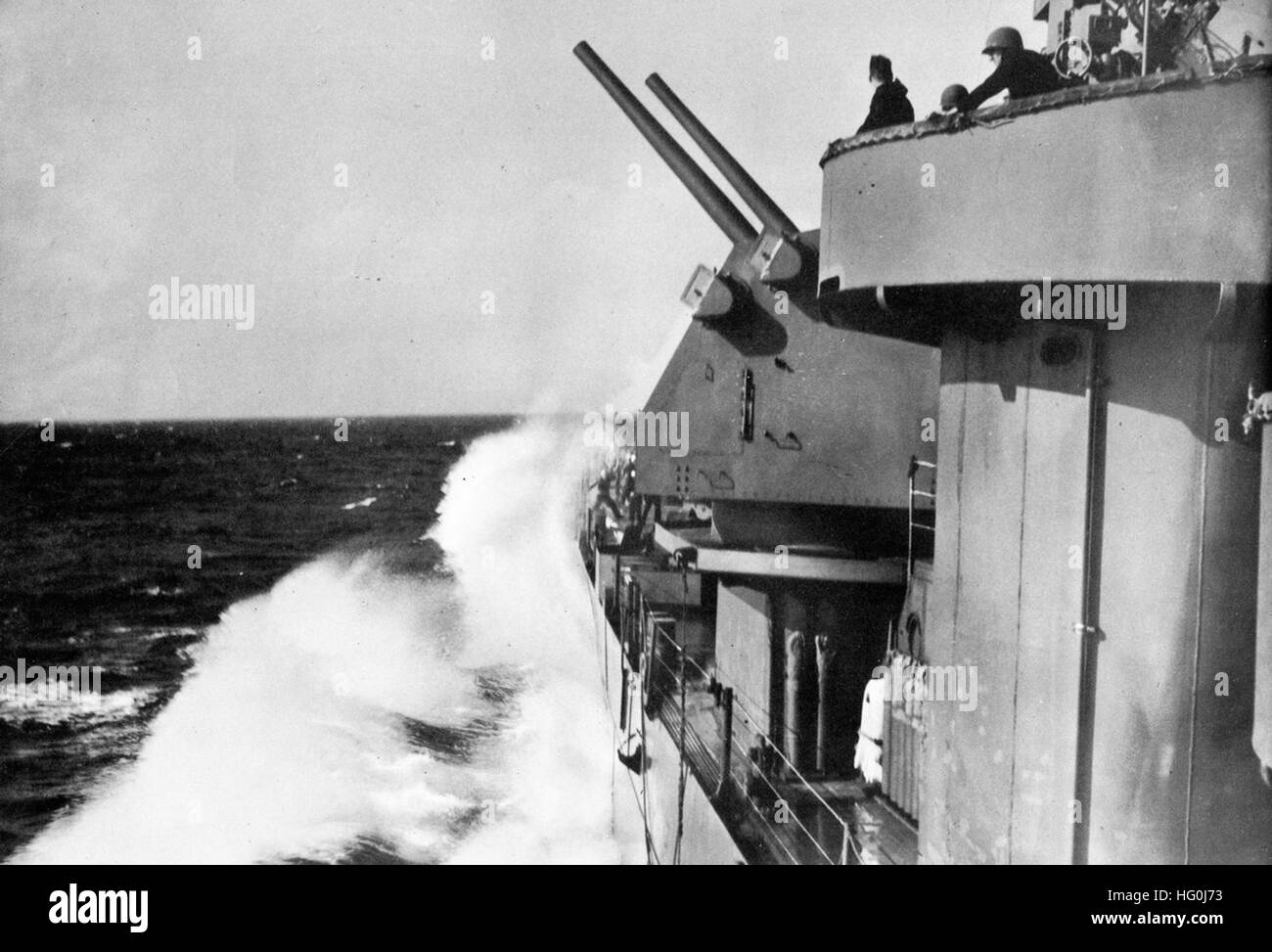 View from USS Biloxi (CL-80) in December 1944 Stock Photo - Alamy