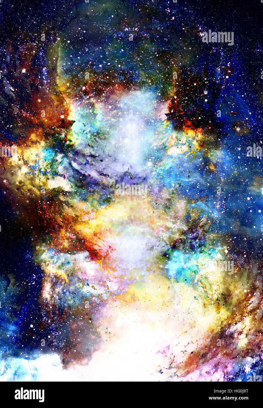 Cosmic space and stars, color cosmic abstract background Stock Photo ...