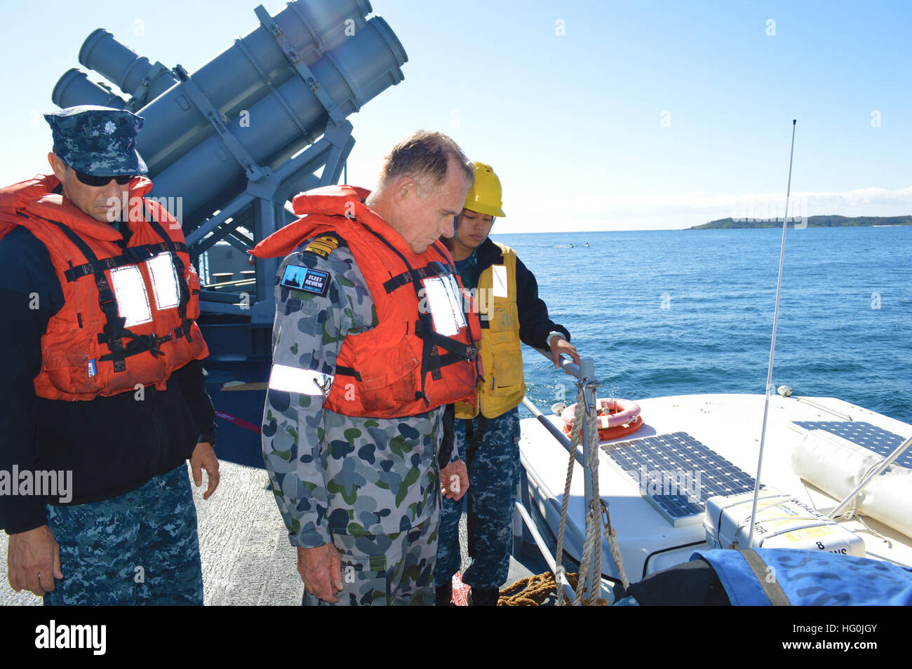 Jervis Bay, Australia - Executive Officer of USS Chosin, Cmdr. Troy ...