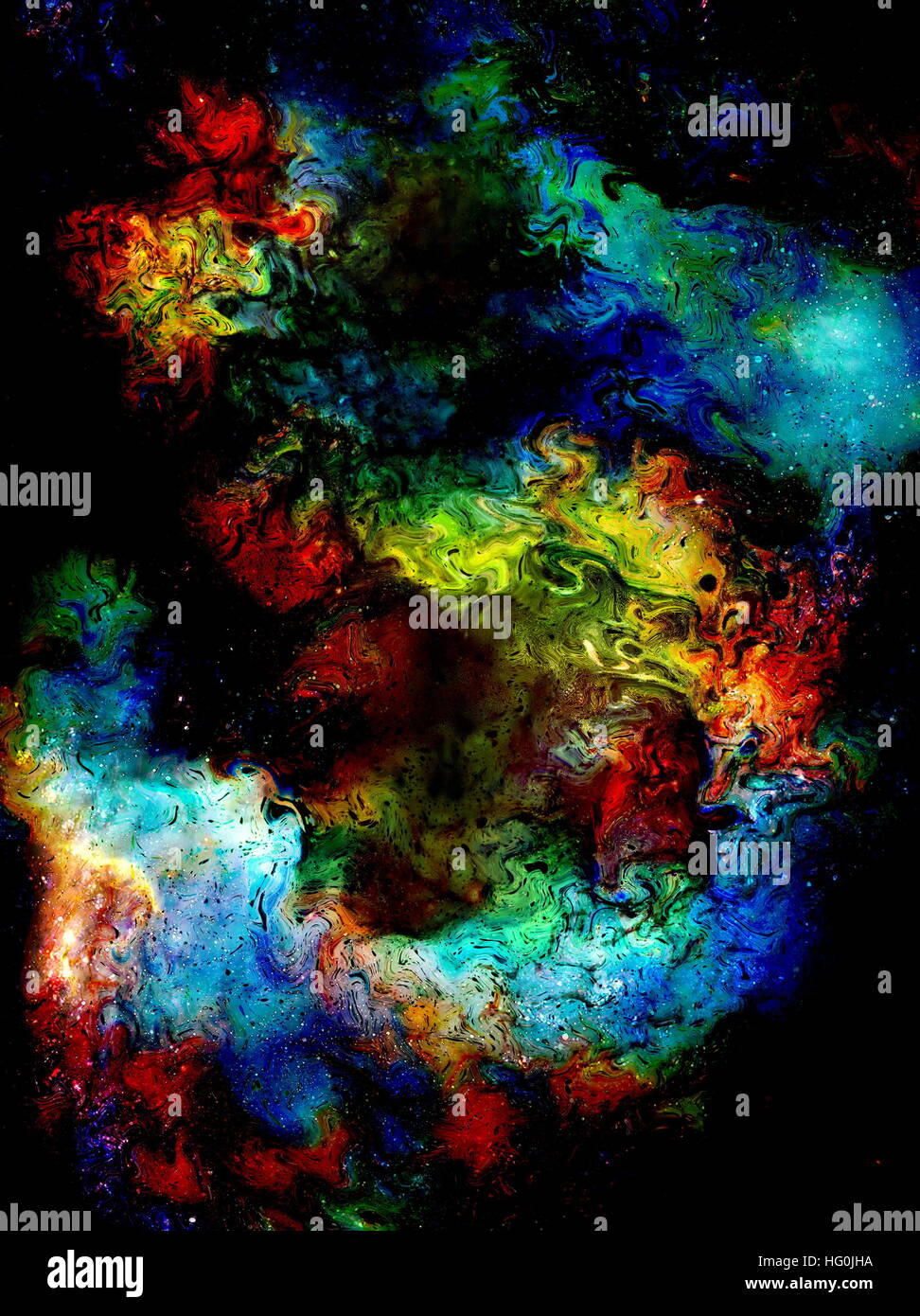 Cosmic space and stars, color cosmic abstract background. Fire effect in space Stock Photo - Alamy