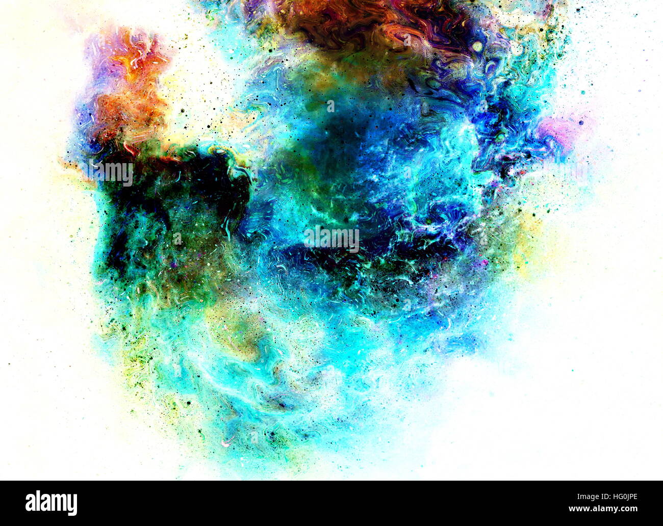 Cosmic space and stars, color cosmic abstract background. Fire effect in space Stock Photo - Alamy