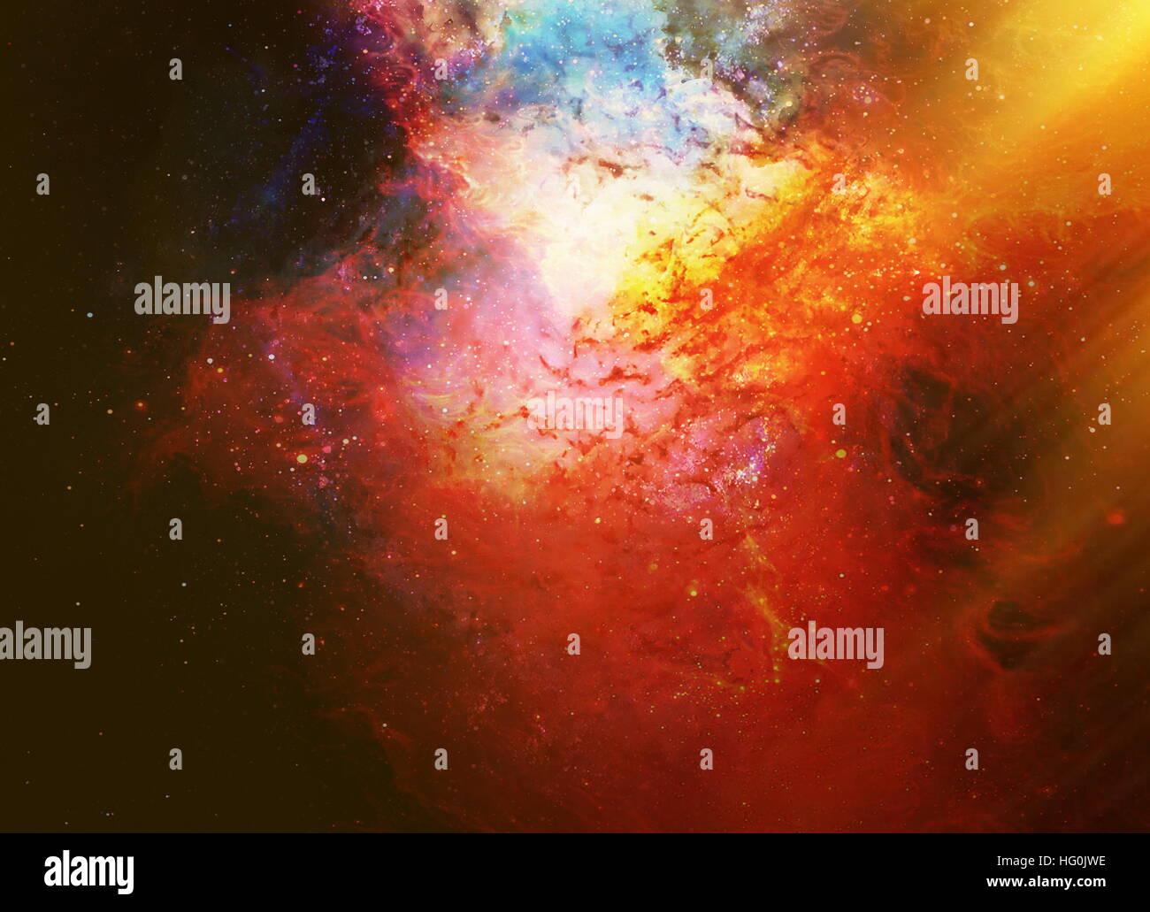 Cosmic space and stars, color cosmic abstract background. Fire effect in space Stock Photo - Alamy