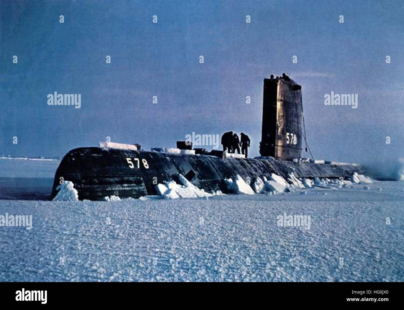 USS Skate (SSN-578) surfaced in Arctic - 1959 Stock Photo - Alamy