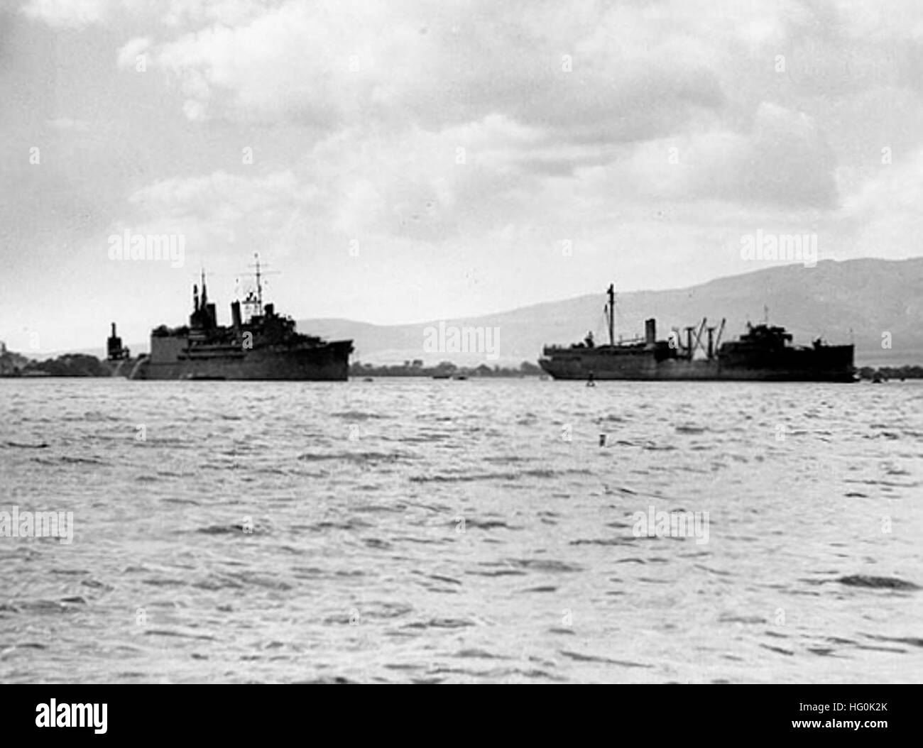 USS Curtiss (AV-4) and USS Medusa (AR-1) after Japanese attack 1941 ...