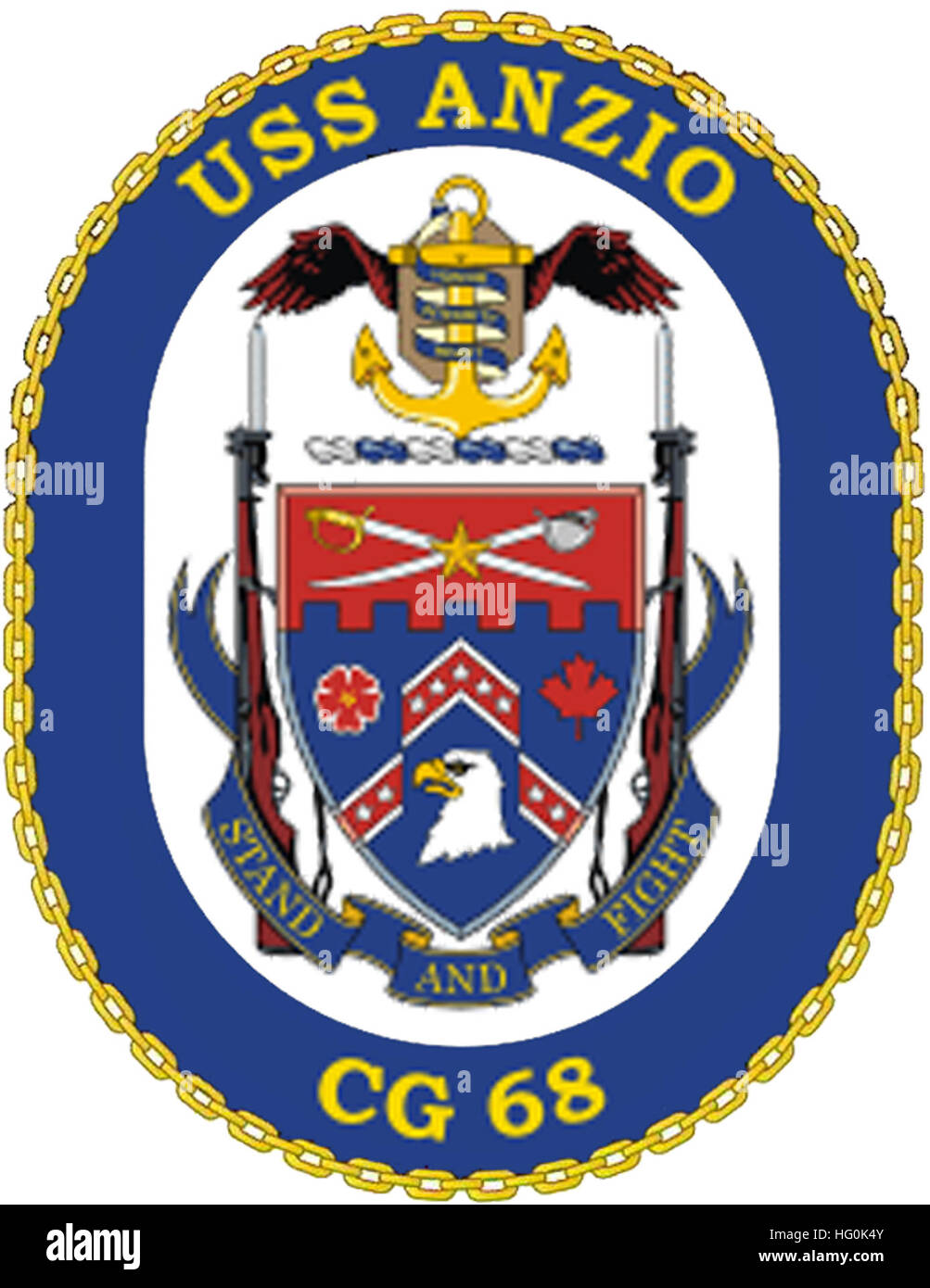 USS Anzio CG-68 Crest Stock Photo - Alamy