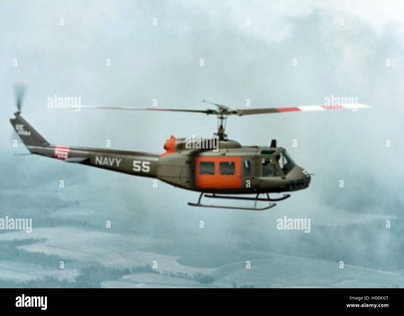 US Navy UH-1D HT-8 in flight Stock Photo - Alamy