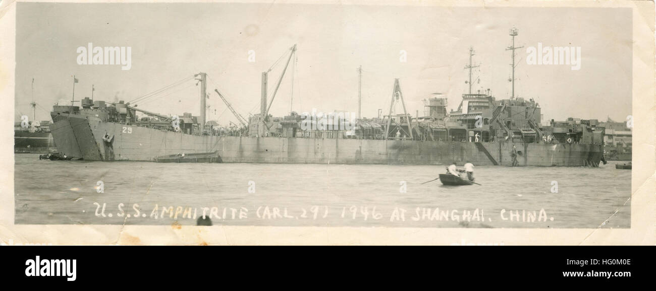 USS Amphitrite - 1946 at Shanghai Stock Photo - Alamy