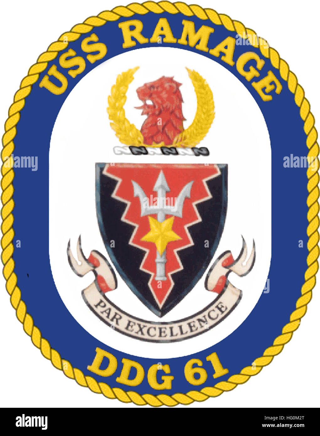 USS Ramage (DDG-61) crest Stock Photo - Alamy