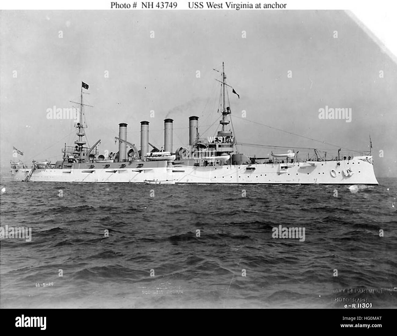 USS West Virginia (Armored Cruiser No 5 Stock Photo - Alamy