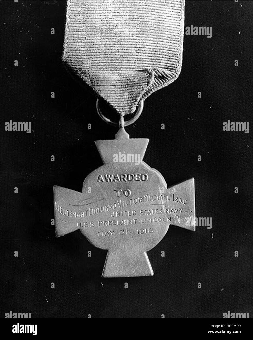 The Medal of Honor was awarded to Edouard Izac for extraordinary ...
