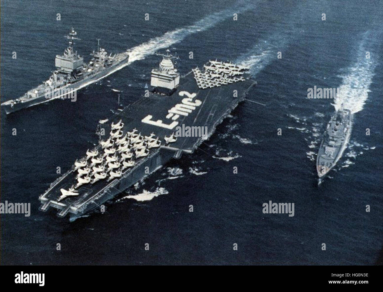 US Navy Task Force One front view 1964 Stock Photo - Alamy