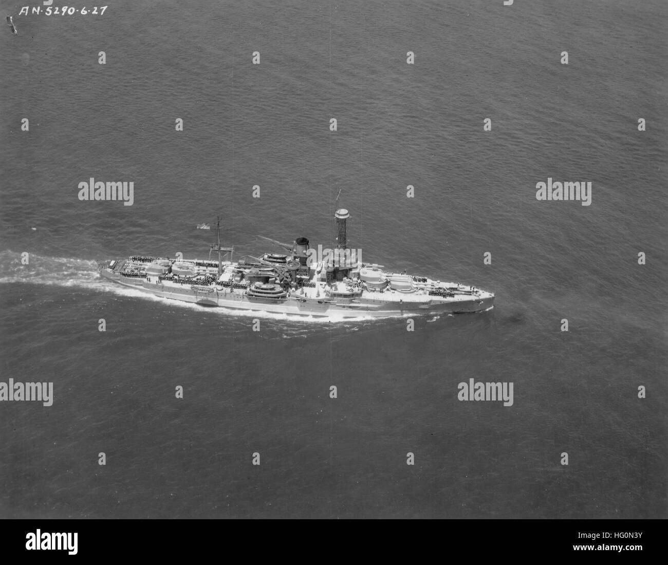 Early 20th‑century battleship USS Florida (BB‑30) pictured at the 1927 ...