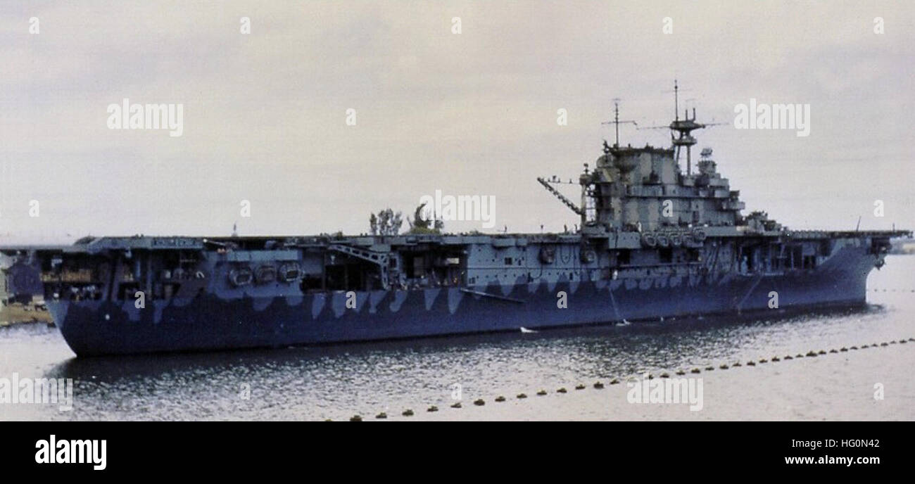 USS Hornet (CV-8) at Pearl Harbor cJuly 1942 Stock Photo - Alamy
