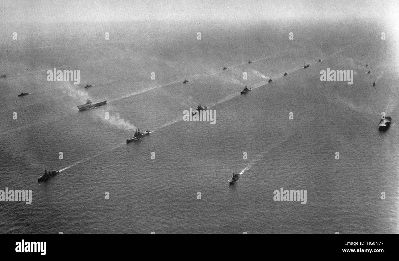 US Sixth Fleet underway in the Med in 1955 Stock Photo - Alamy
