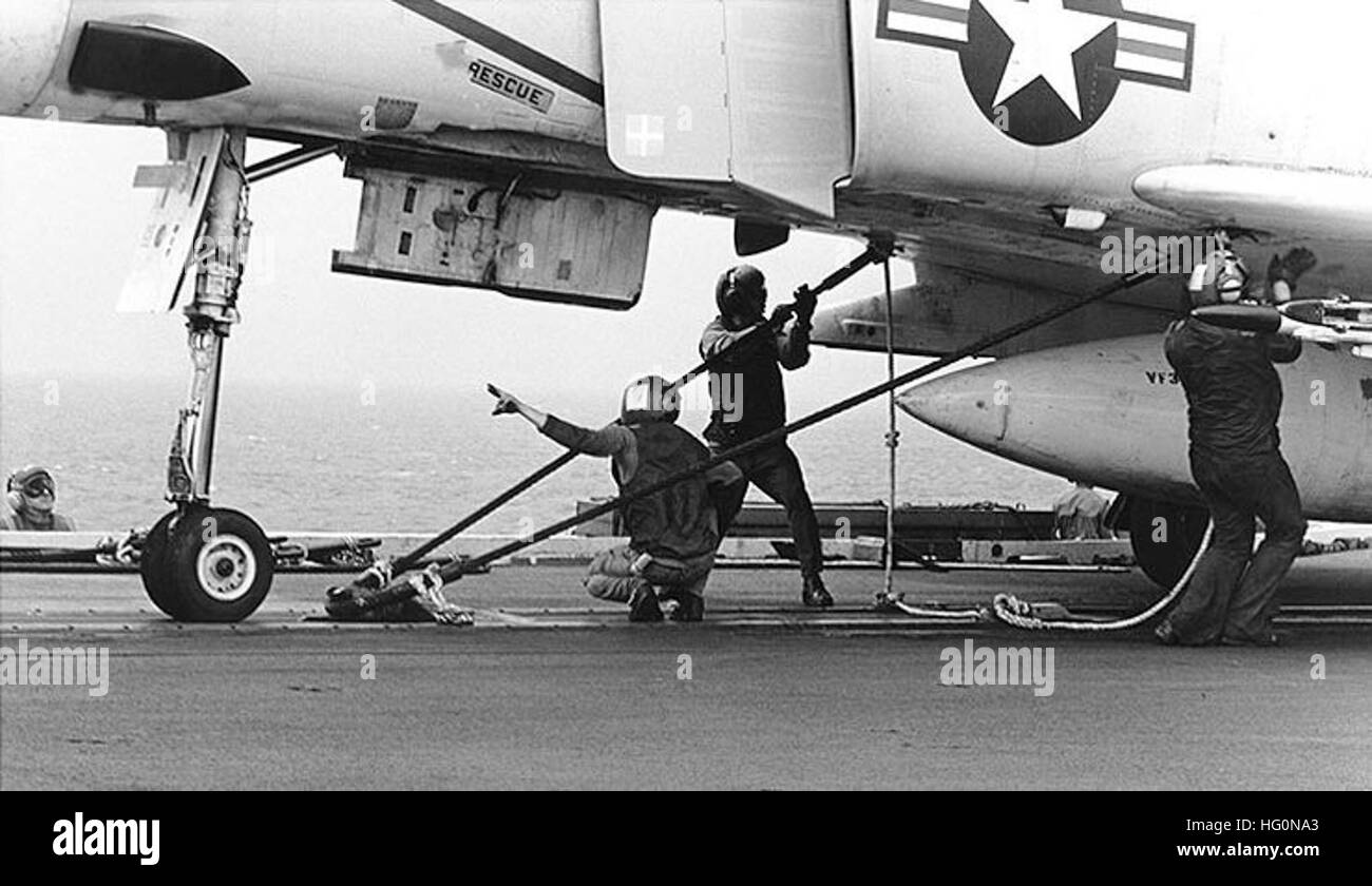 Aircraft catapult flight deck Black and White Stock Photos & Images - Alamy