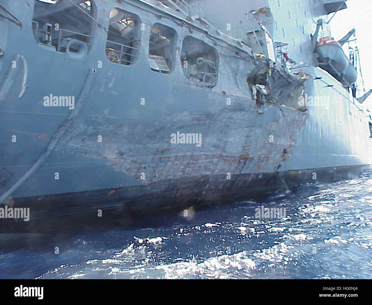 USNS Yukon after collision with USS Denver 2 Stock Photo - Alamy