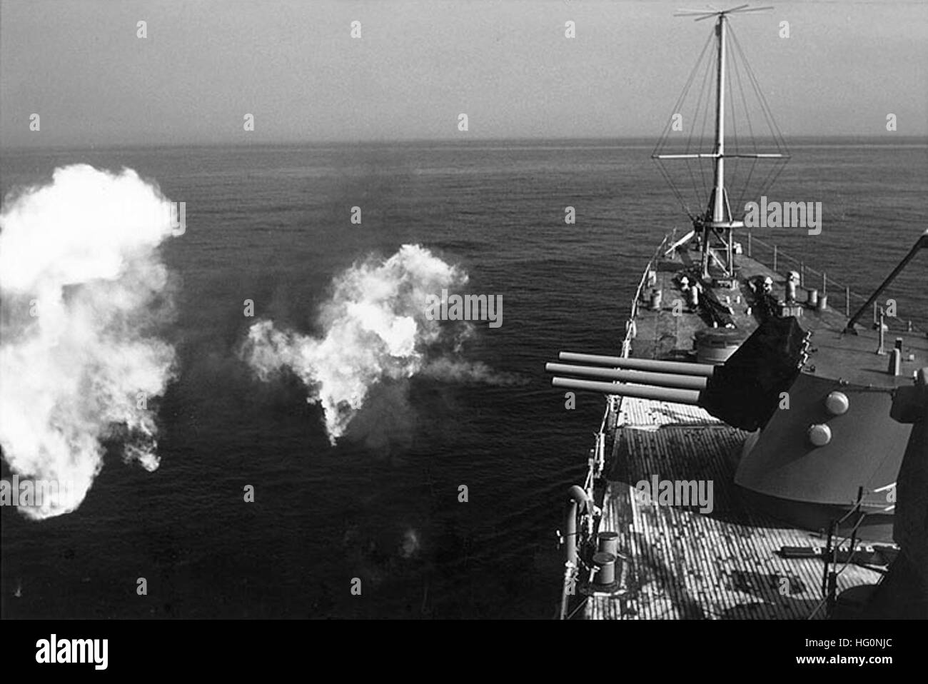 The guided-missile cruiser USS Little Rock (CG-4), previously ...