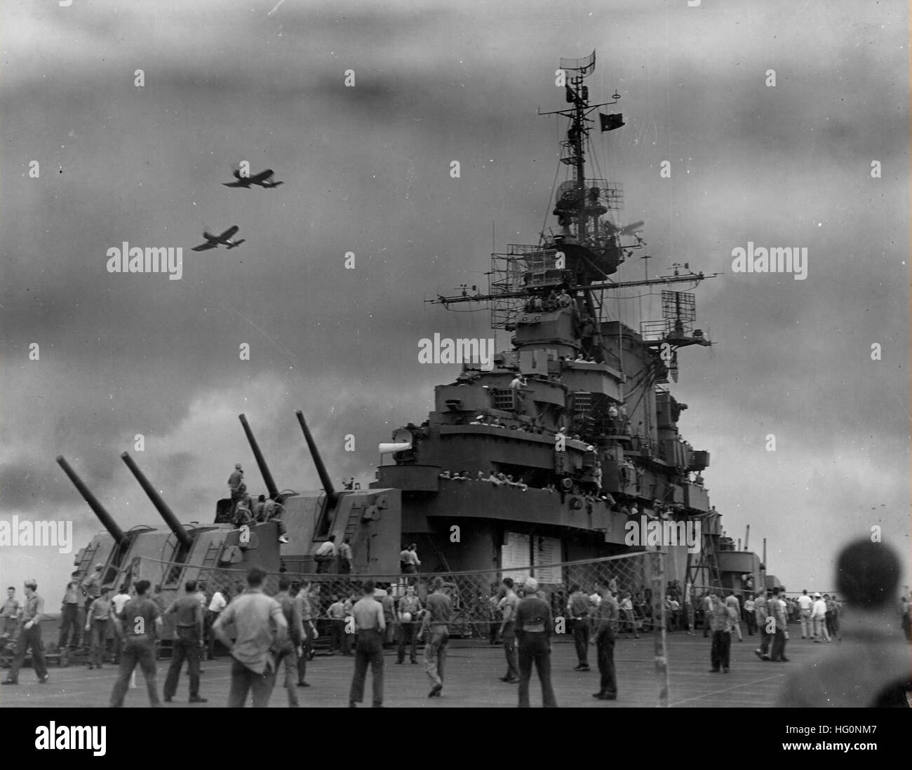 USS Wasp CV-18 volleyball 1945 Stock Photo - Alamy