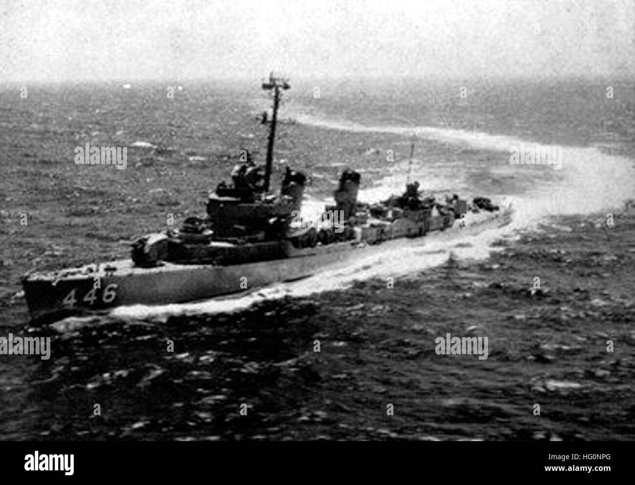 USS Radford (DD-446) underway in 1956 Stock Photo - Alamy