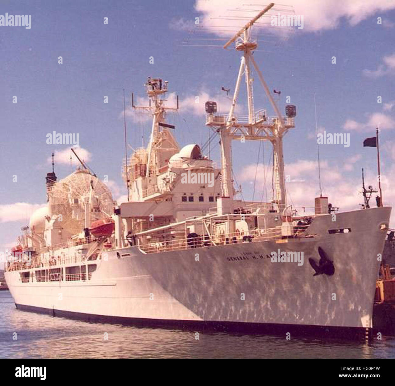 USNS General H. H. Arnold (T-AGM-9) in port Stock Photo - Alamy
