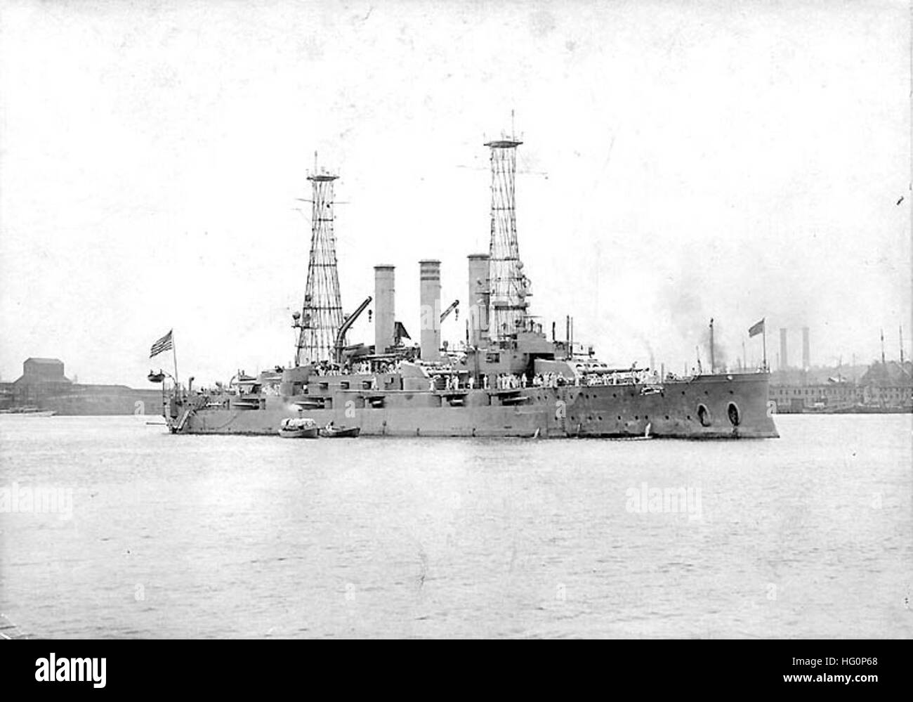 USS Kansas (BB-21) In an East Coast Stock Photo - Alamy