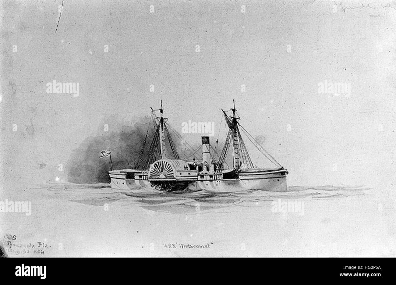 USS Metacomet (1863) was a side-wheel steamer of the United States Navy ...