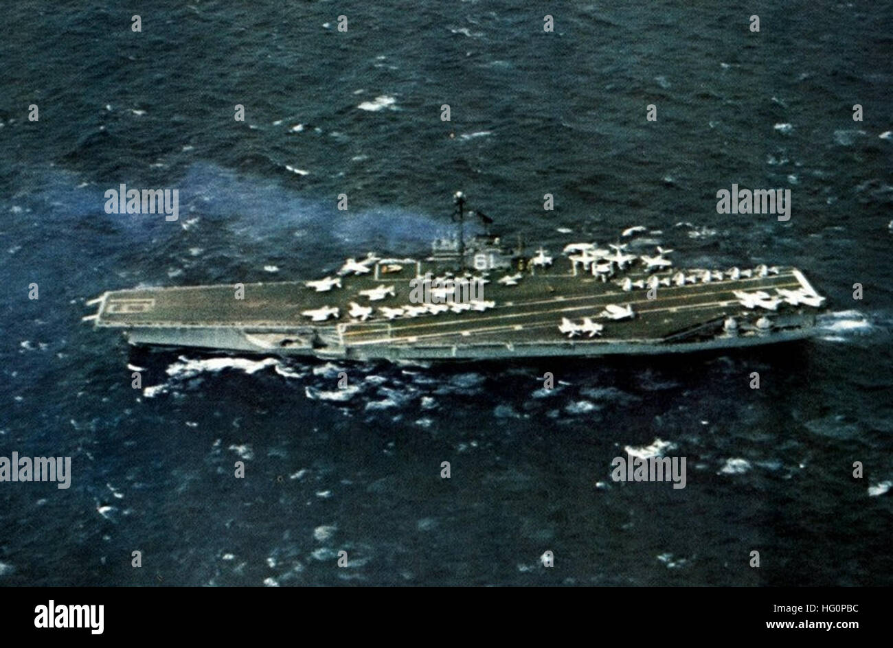 USS Ranger (CVA-61) underway c1963 Stock Photo - Alamy