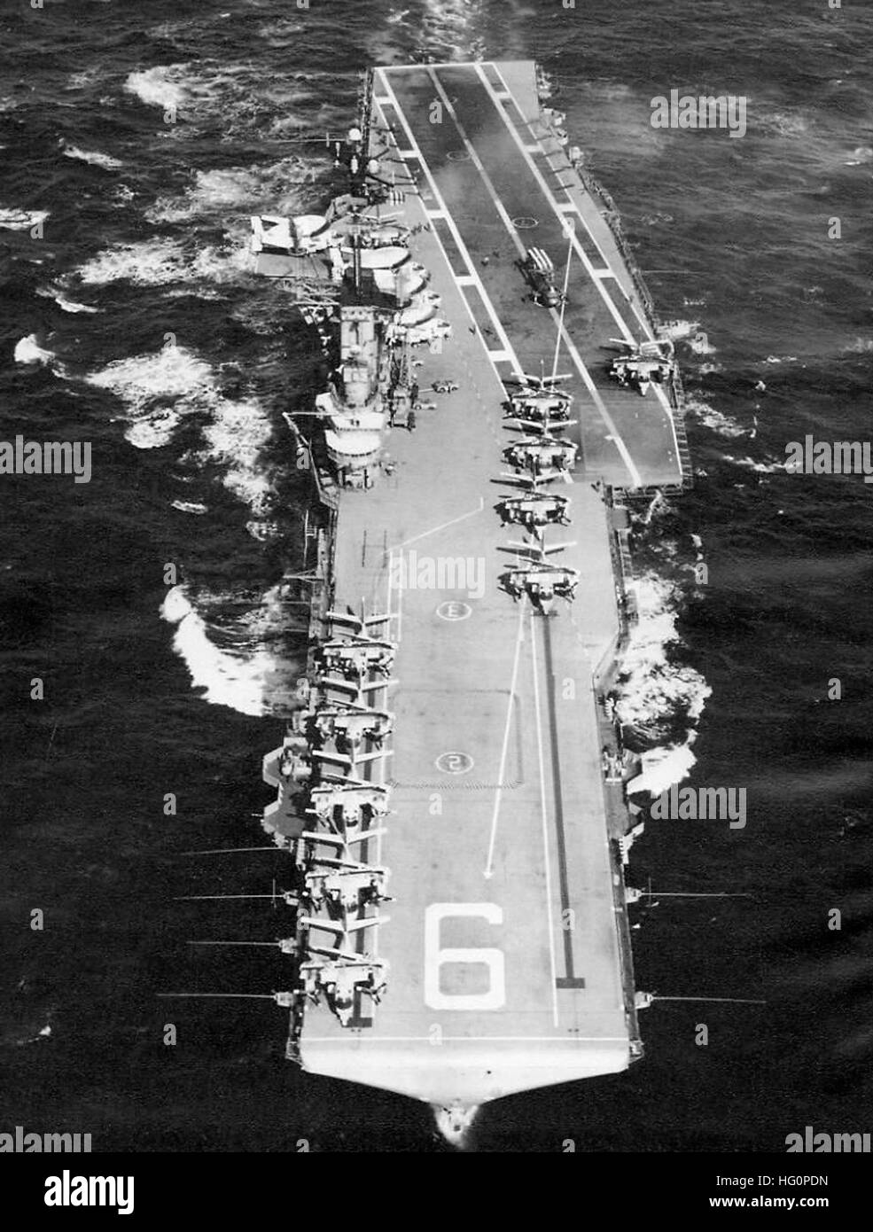 USS Essex (CVS-9) aerial bow view 1967 Stock Photo - Alamy