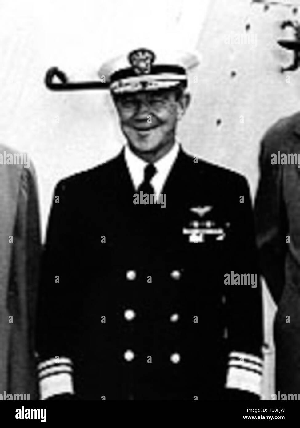 Vice Admiral Gerald F. Bogan aboard USS Valley Forge (CV-45 Stock Photo ...