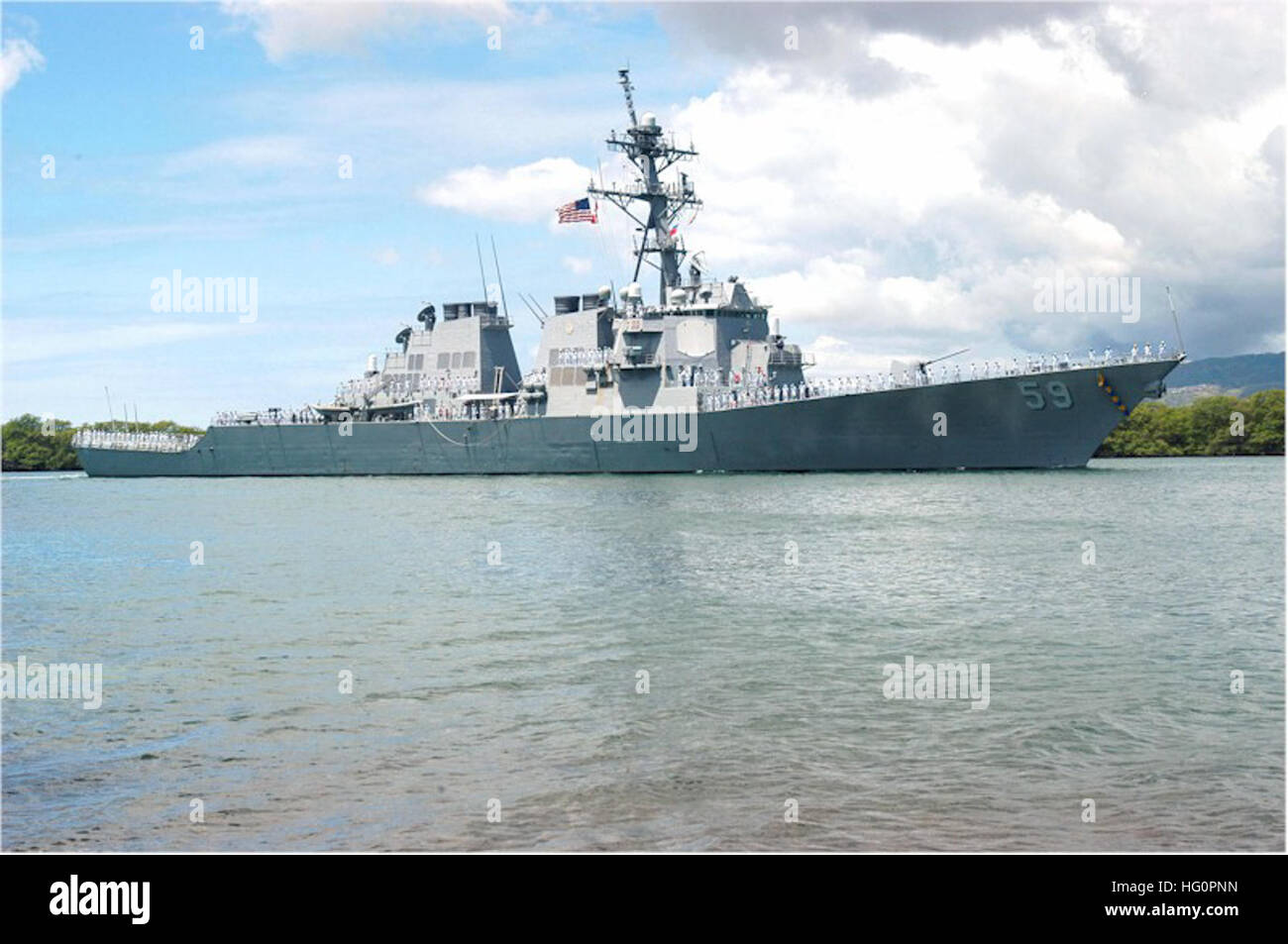 USS Russell DDG-59 Stock Photo - Alamy