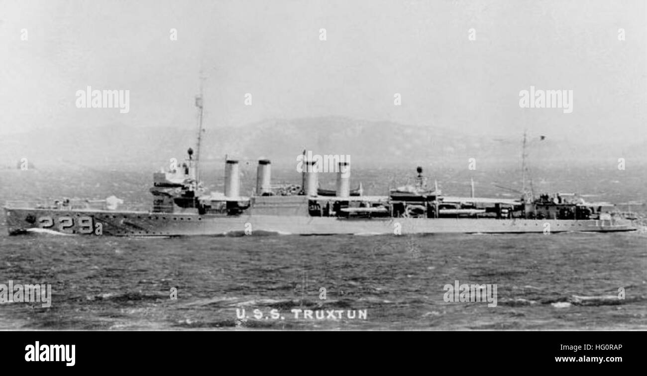USS Truxtun (DD-229) was a Clemson-class destroyer of the United States ...