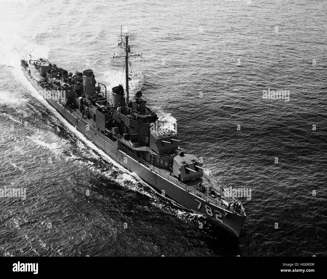 USS Rowan (DD-782) underway c1950 Stock Photo - Alamy